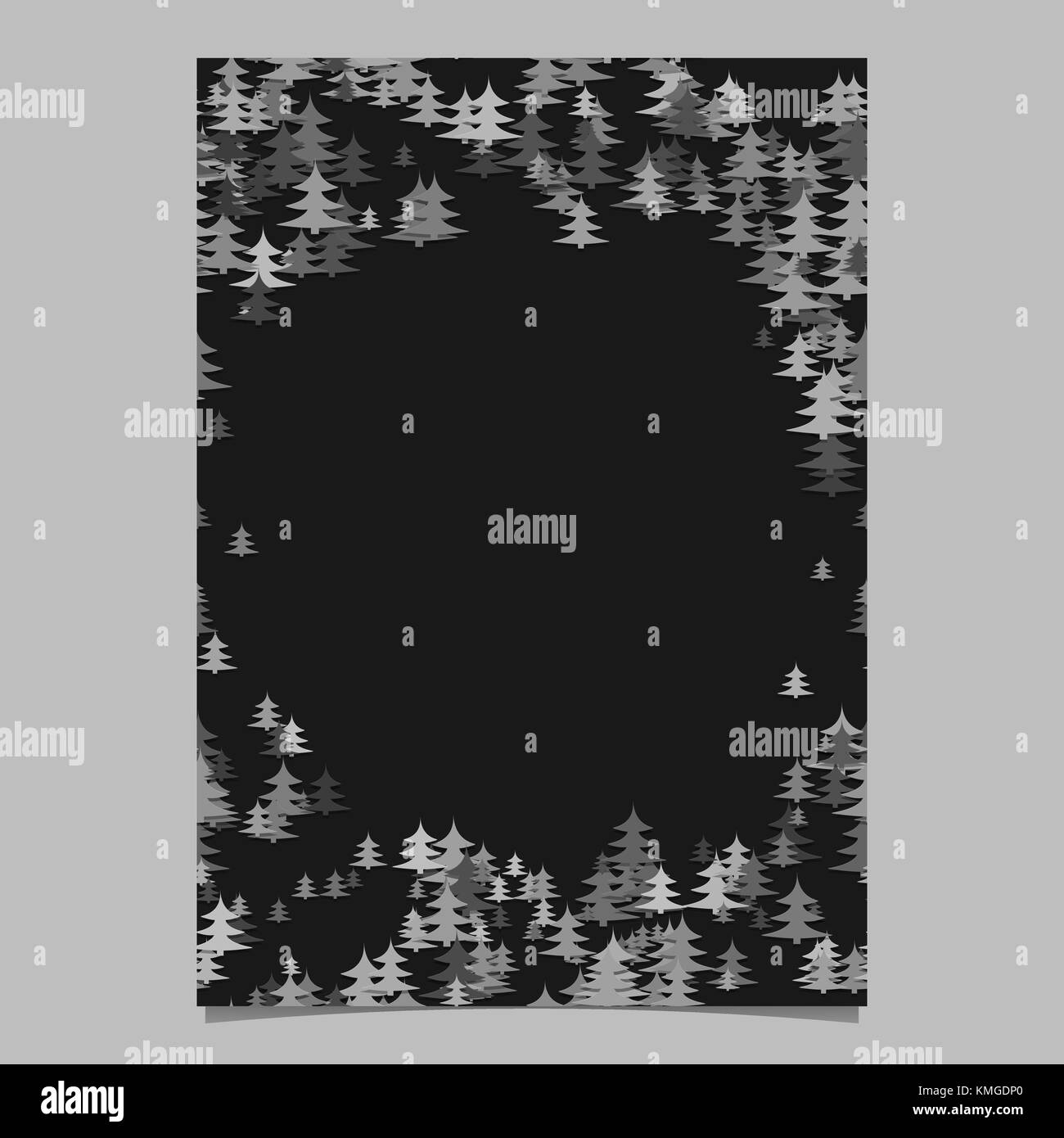 Modern random holiday pine tree presentation template - blank winter ...