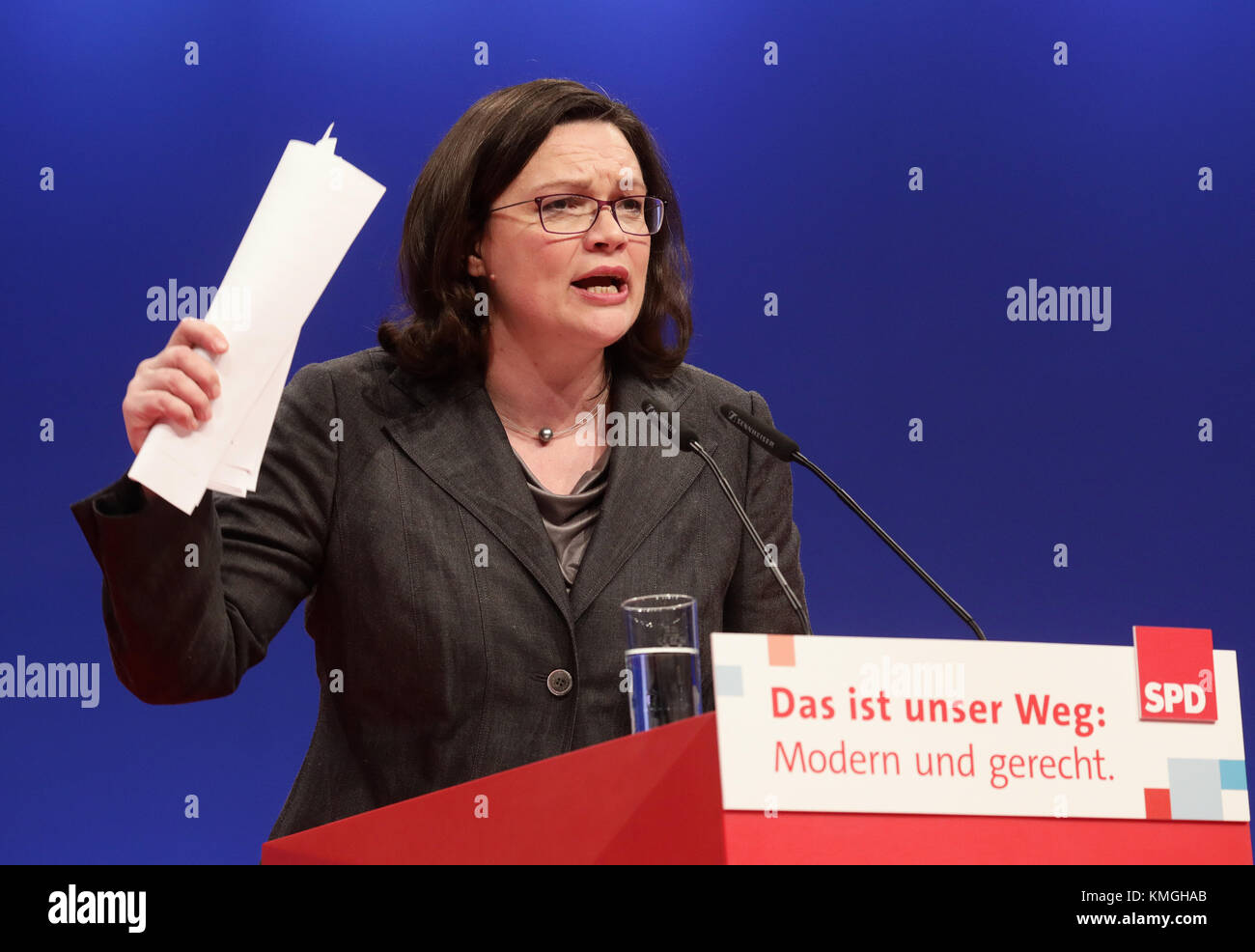 Berlin, Germany. 7th Dec, 2017. Faction leader of the German Social ...