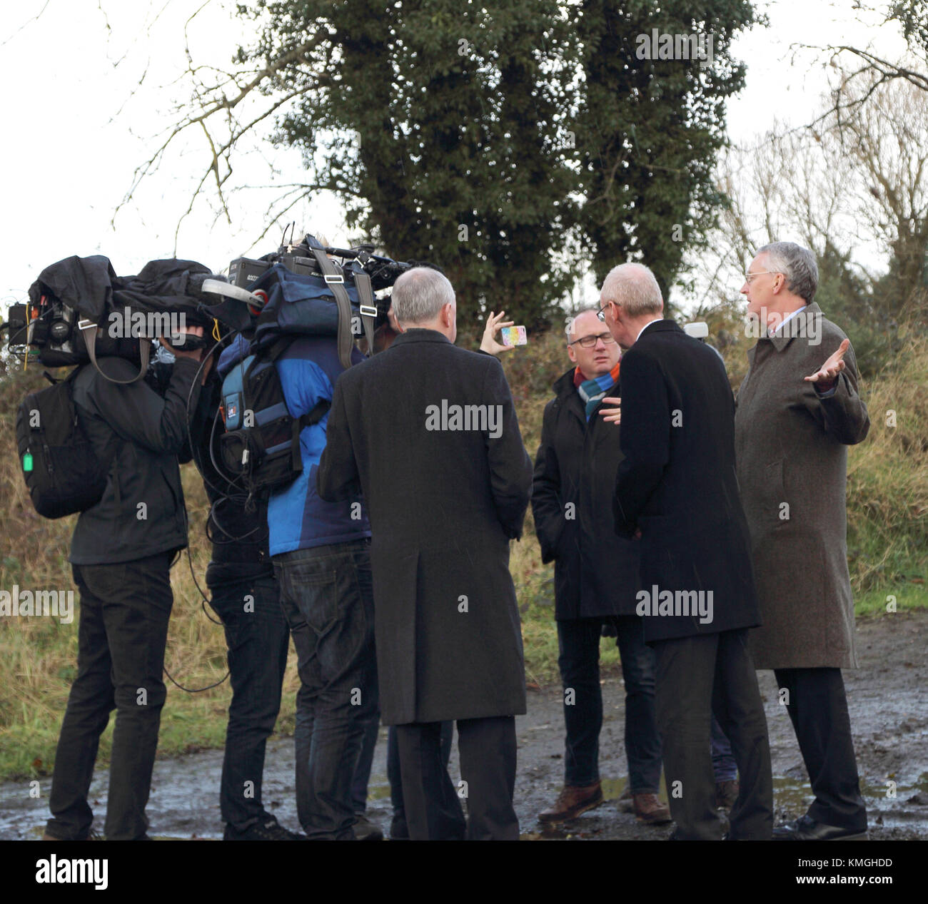 The Brexit Committee visiting the border crossing at Middletown, Co ...