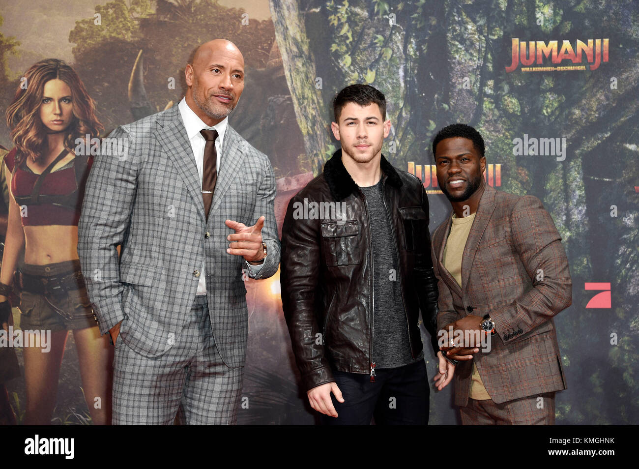 Berlin, Germany. 06th Dec, 2017. Dwayne Johnson, Nick Jonas and Kevin ...