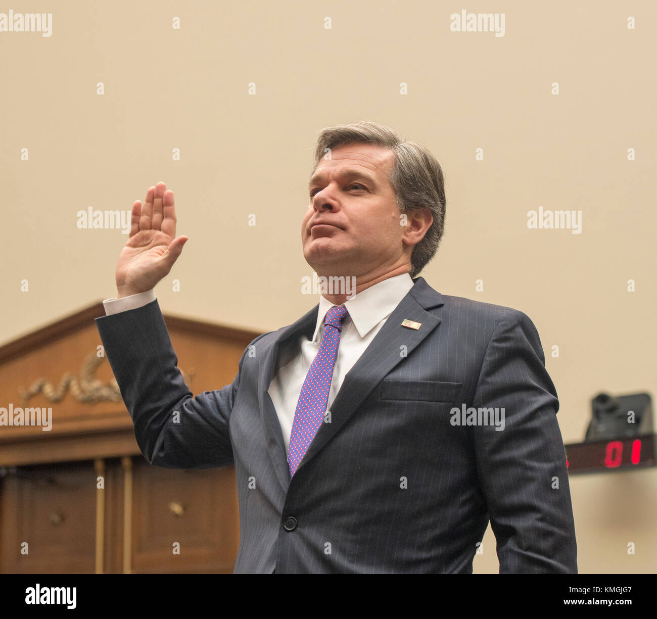 Washington DC, December 7 2017, USA: FBI Director Christopher Wray is ...