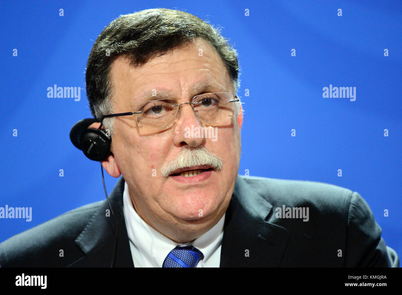 Berlin, Germany. 7th Dec, 2017. Libyan Prime Minister Fayez al-Sarraj ...