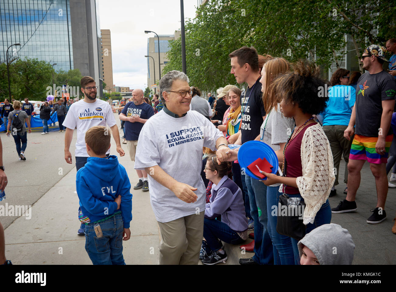 MINNEAPOLIS, MN JUNE 25: Minnesota's US Senator Al Franken walks in the ...