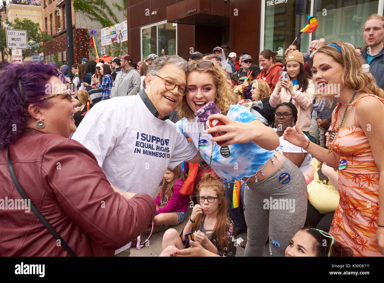 MINNEAPOLIS, MN JUNE 25: Minnesota's US Senator Al Franken walks in the ...