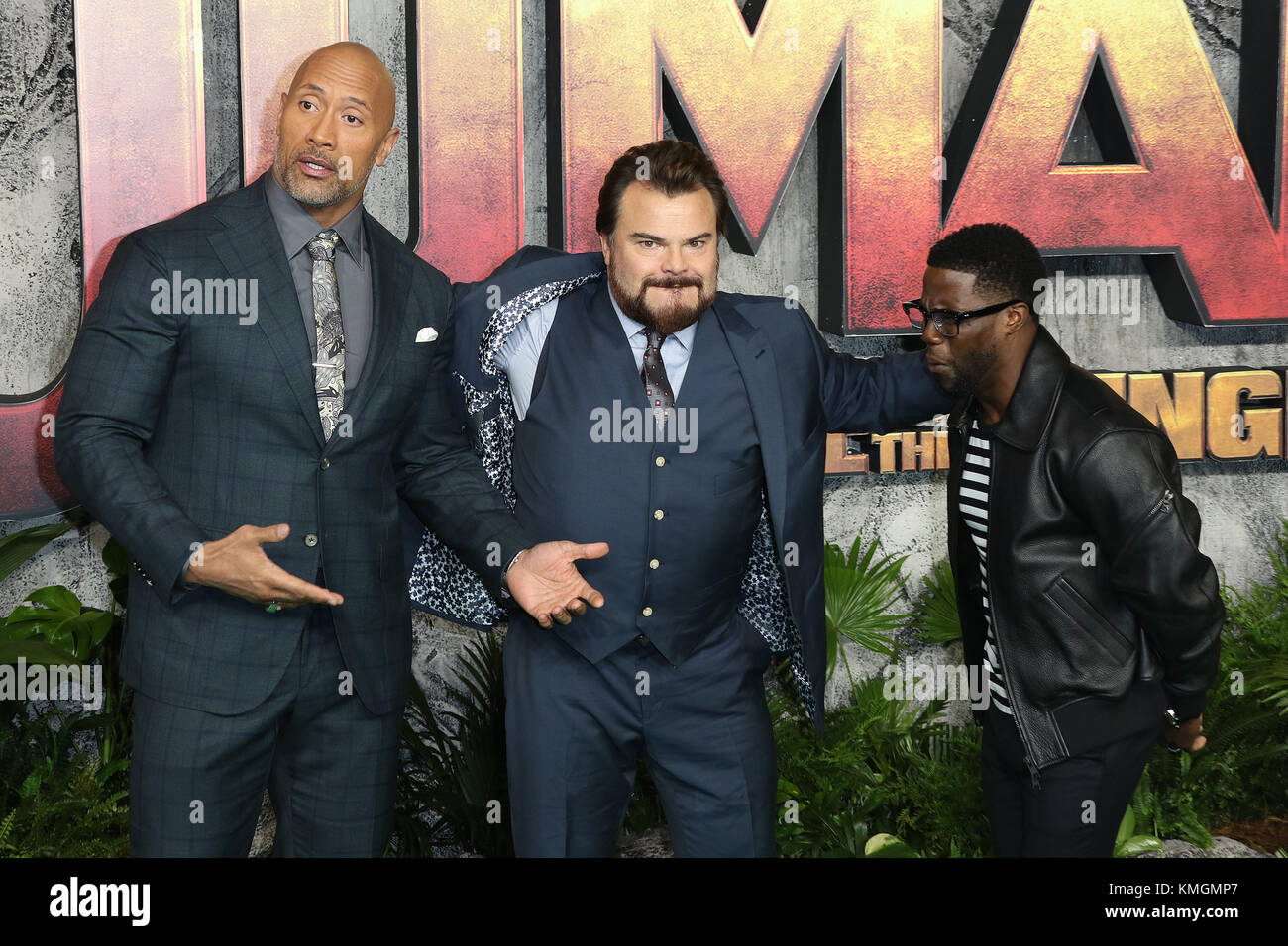 London, UK. 7th December, 2017. Dwayne Johnson, Jack Black, Kevin Hart ...