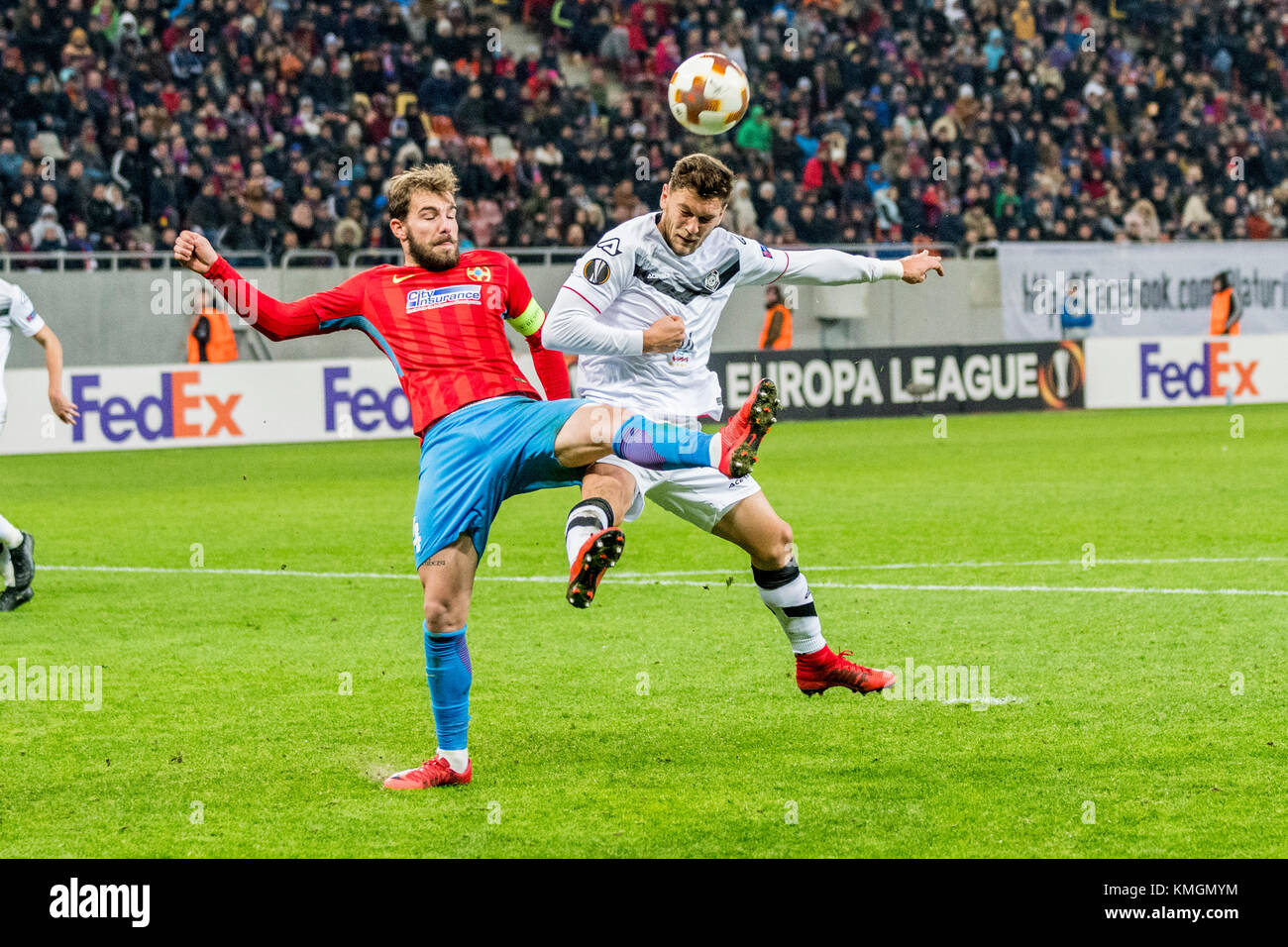 December 8, 2017: Mihai Balasa #4 (FCSB Bucharest) and Balint Vecsei ...