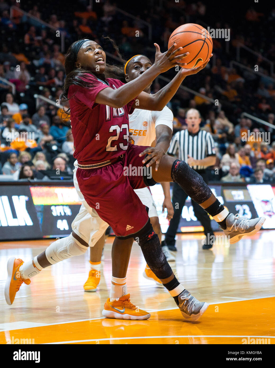 December 6, 2017: Shaterrika O'Neal #23 of the Troy Trojans shoots the ...