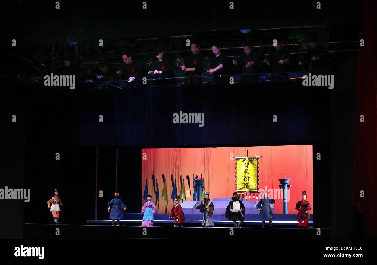 Quanzhou, China's Fujian Province. 8th Dec, 2017. Actors perform a ...
