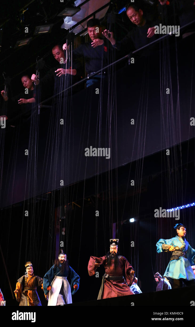 Quanzhou, China's Fujian Province. 8th Dec, 2017. Actors perform a ...