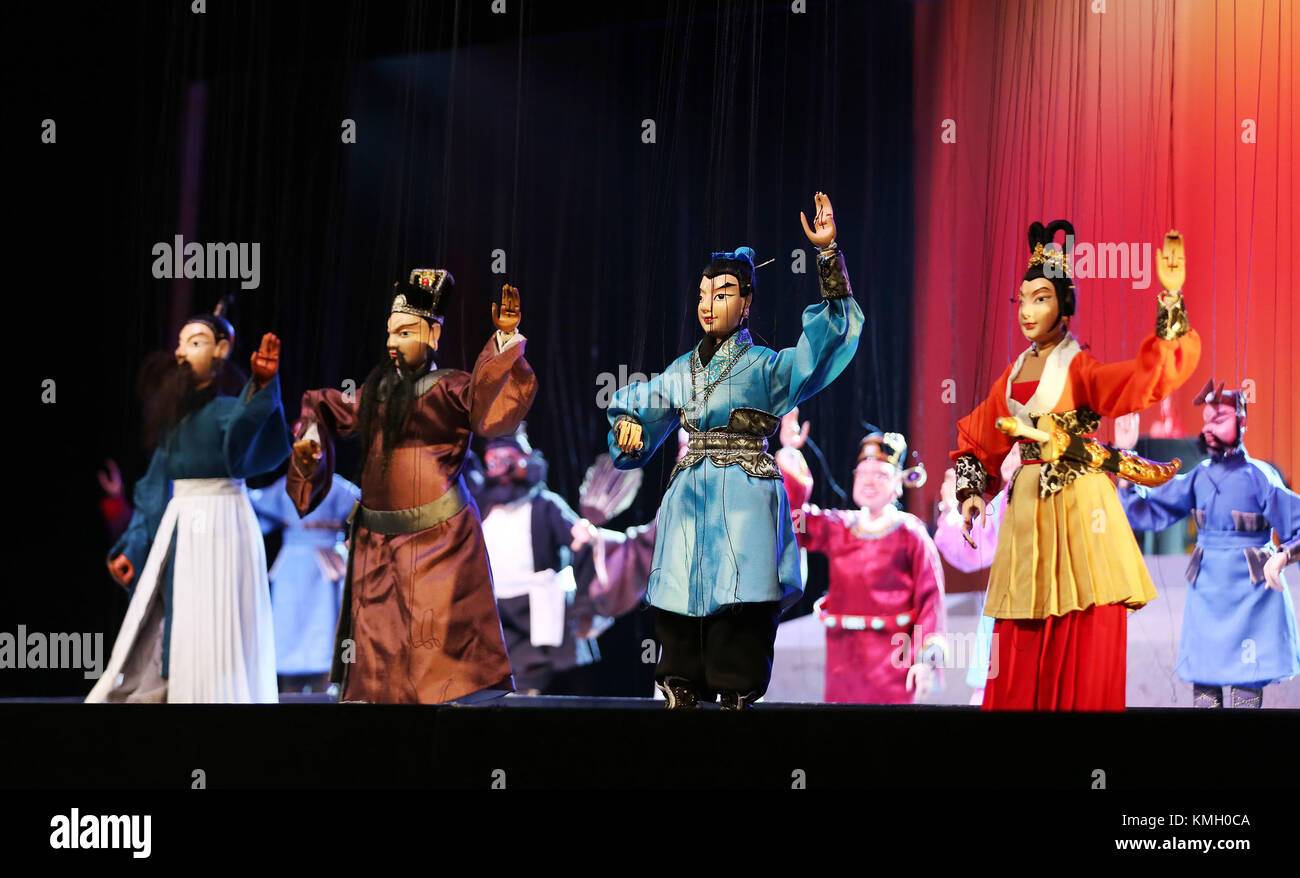Quanzhou, China's Fujian Province. 8th Dec, 2017. Actors perform a ...