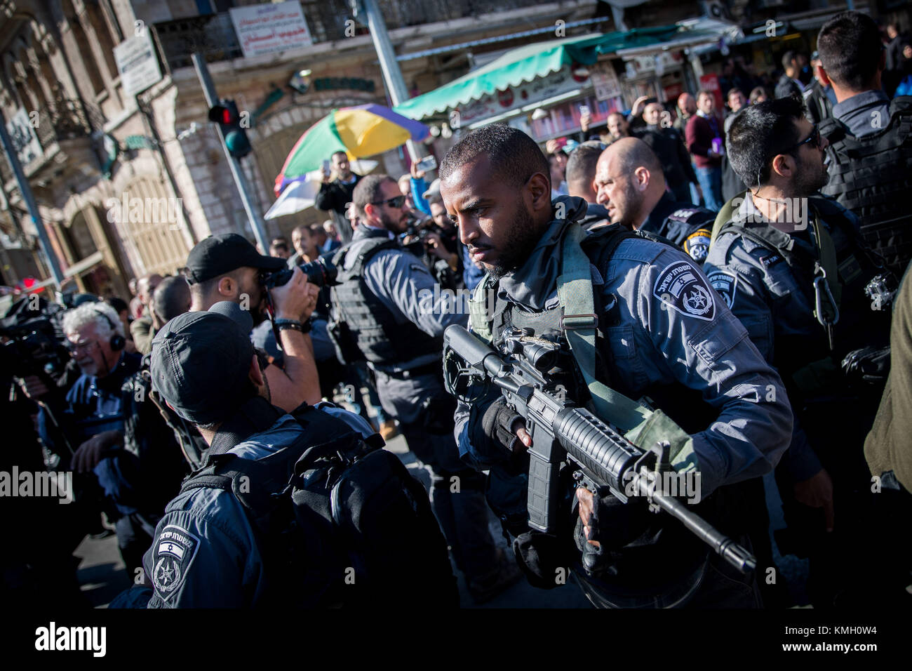 Jerusalem, Damascus Gate of the Old City of Jerusalem. 8th Dec, 2017 ...