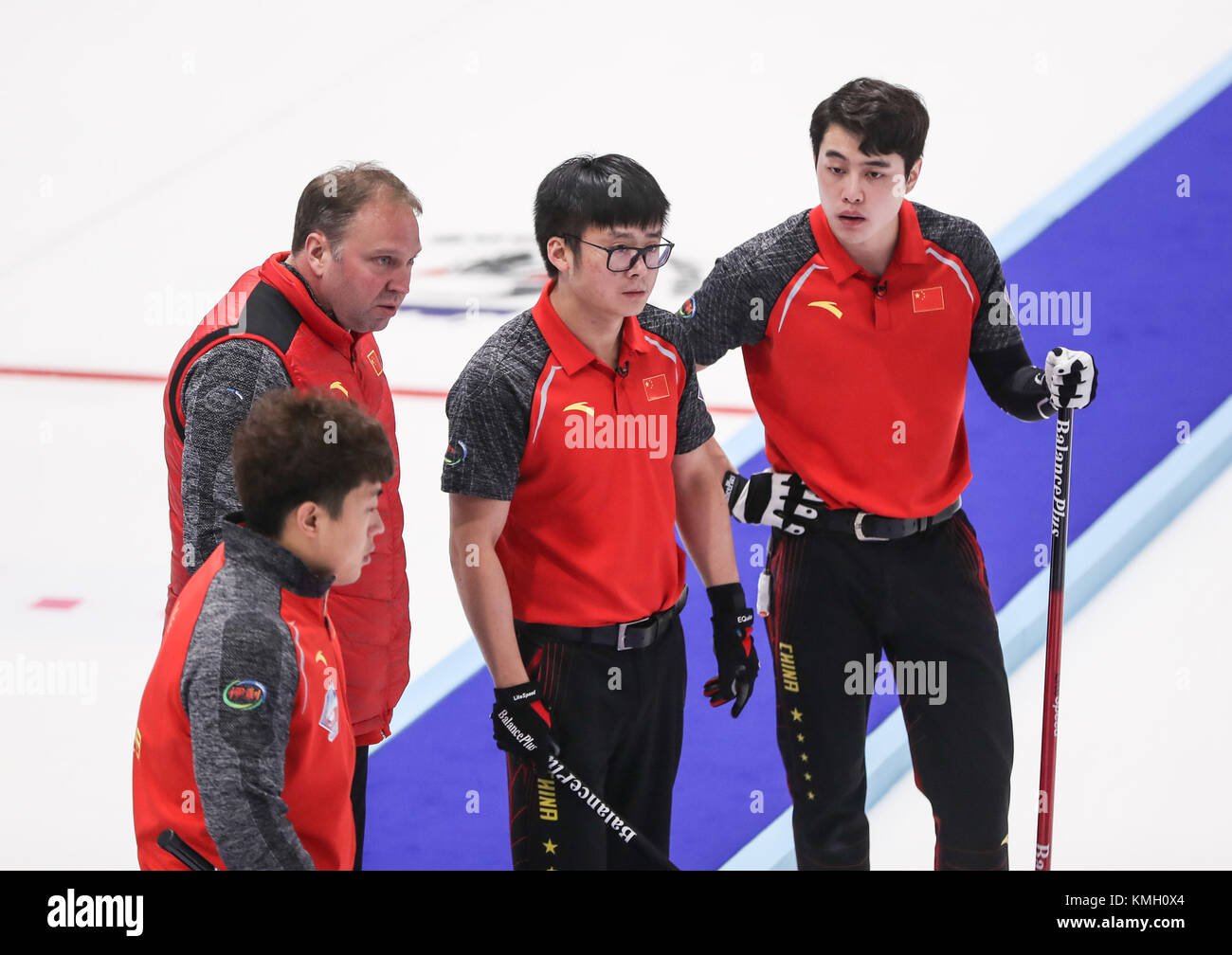 Pilsen, Czech Republic. 8th Dec, 2017. China's coach Marcel Rocque ...