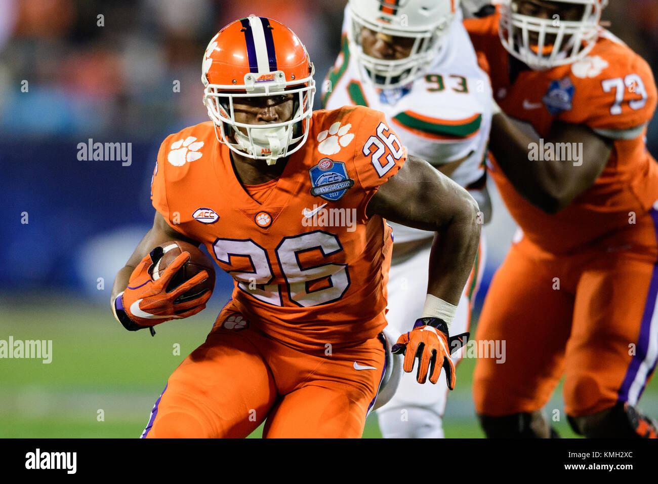 Clemson running back Adam Choice (26) during the ACC College Football ...