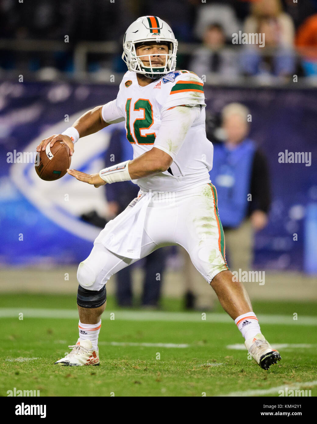 Miami quarterback Malik Rosier (12) during the ACC College Football ...