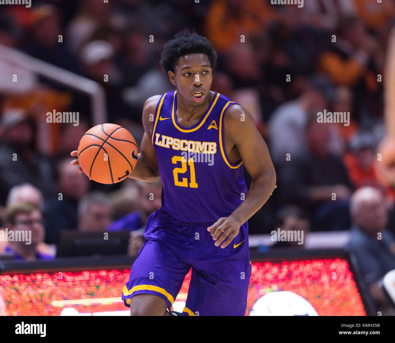 December 9, 2017: Kenny Cooper #21 of the Lipscomb Bisons brings the ...