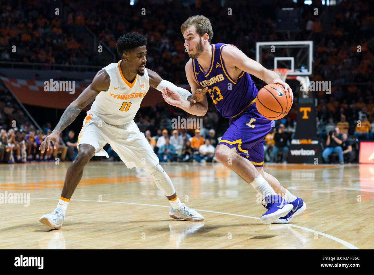 December 9, 2017: Aaron Korn #23 of the Lipscomb Bisons drives to the ...