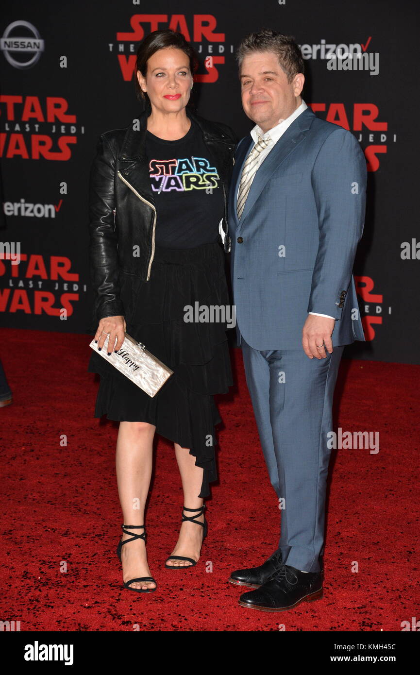 LOS ANGELES, CA. December 09, 2017: Patton Oswalt & Meredith Salenger ...