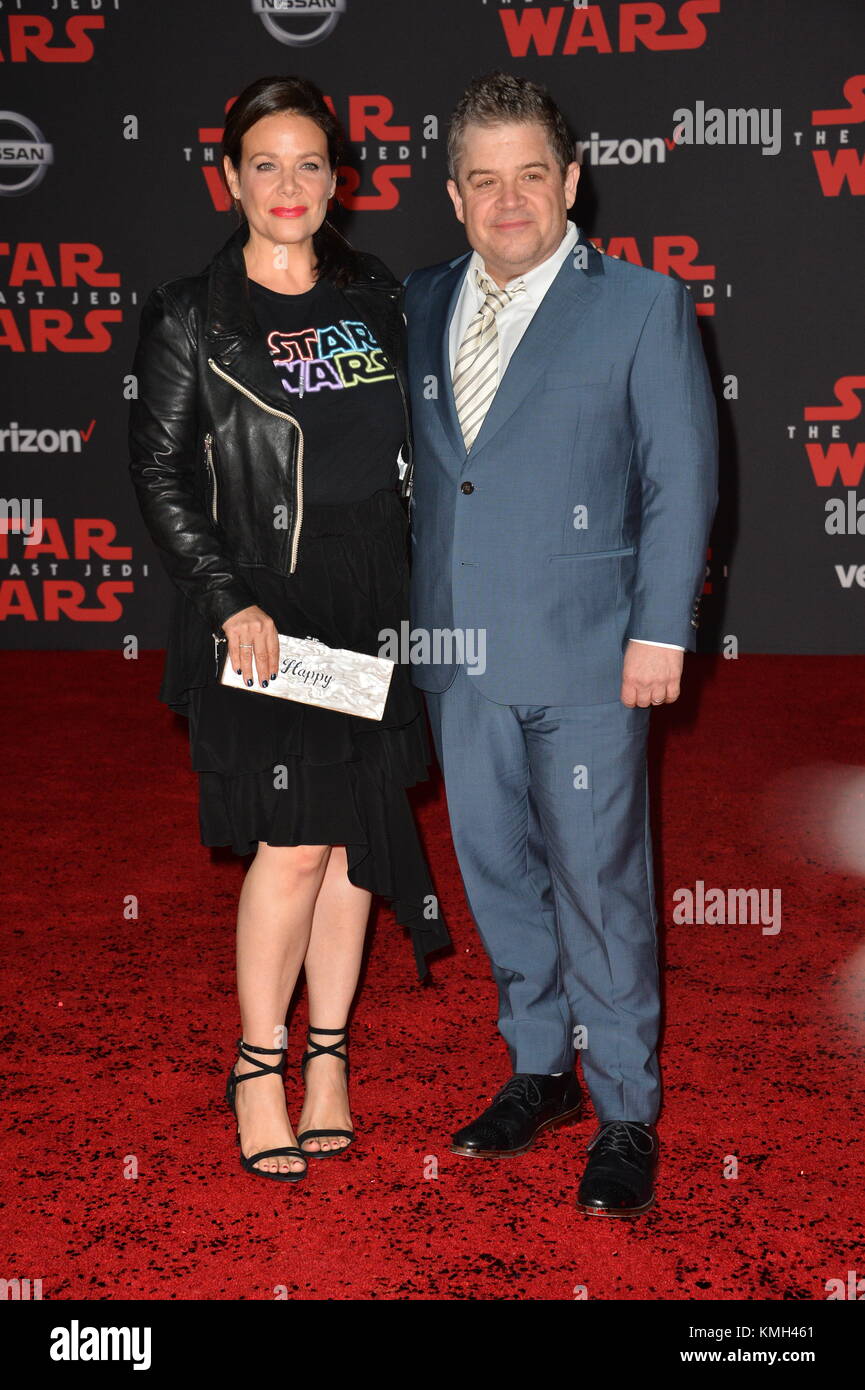 LOS ANGELES, CA. December 09, 2017: Patton Oswalt & Meredith Salenger ...