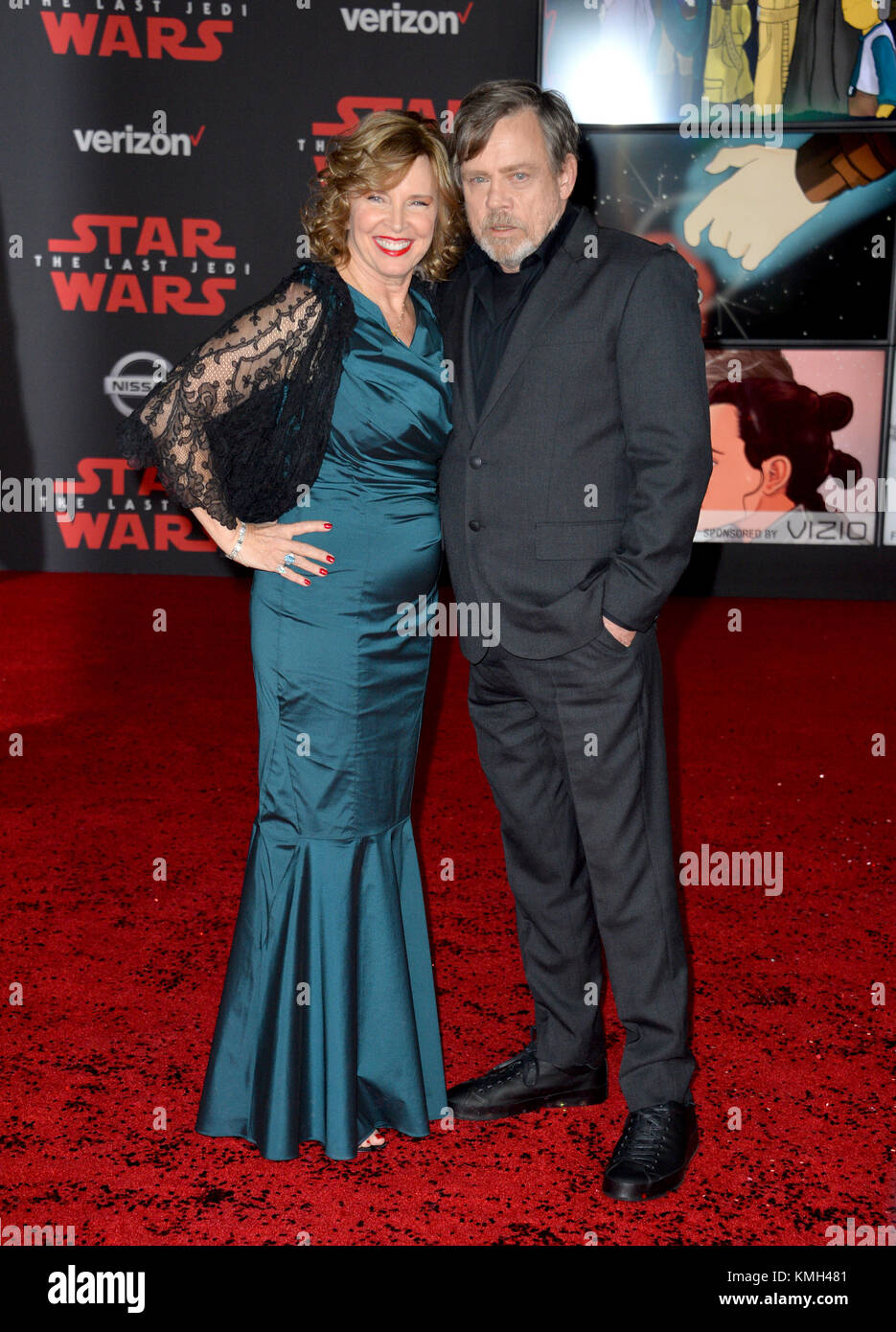 LOS ANGELES, CA. December 09, 2017: Mark Hamill & Marilou York at the ...