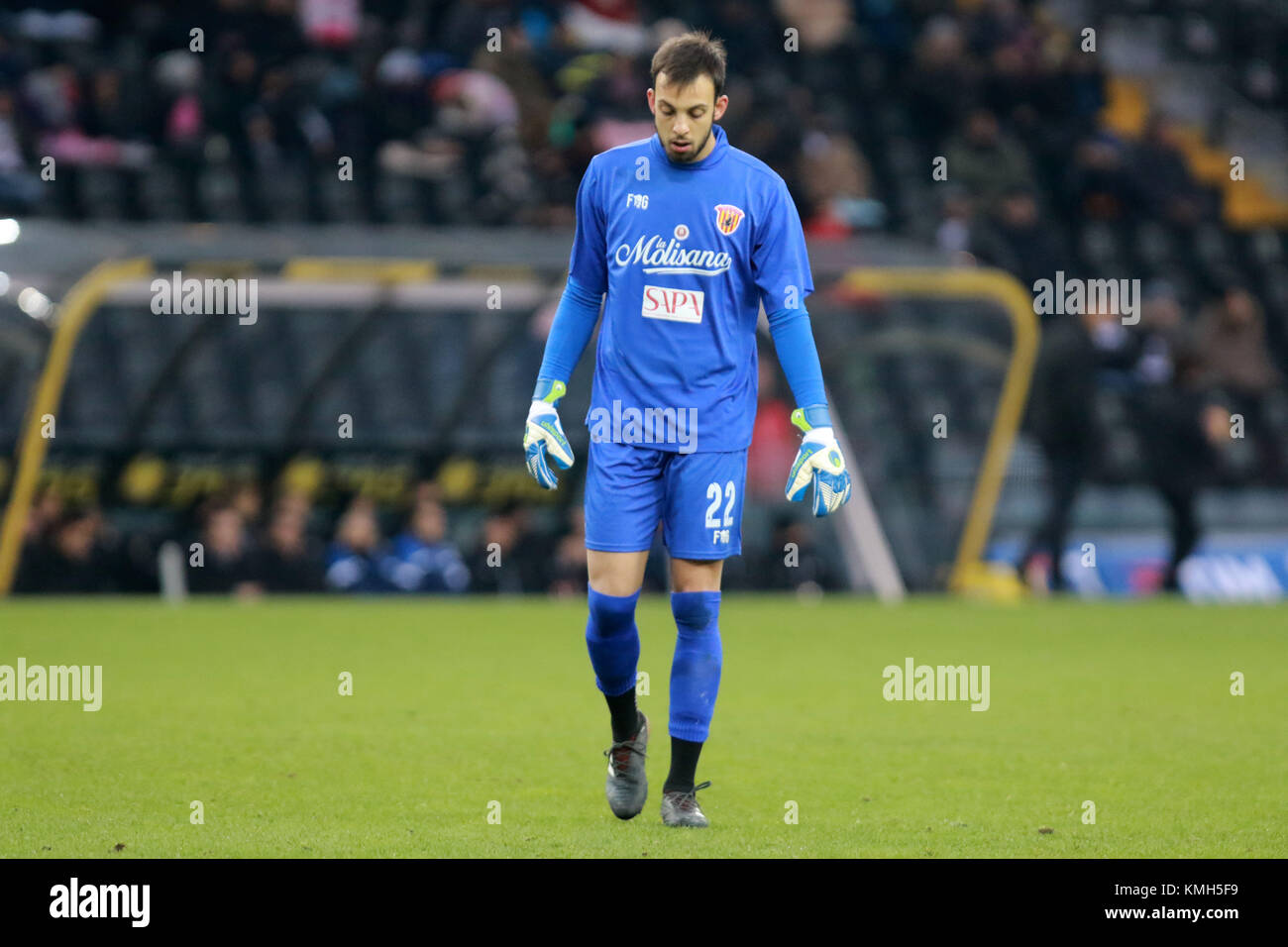 ITALY, Udine: Benevento's goalkeeper Alberto Brignoli reacts during the ...
