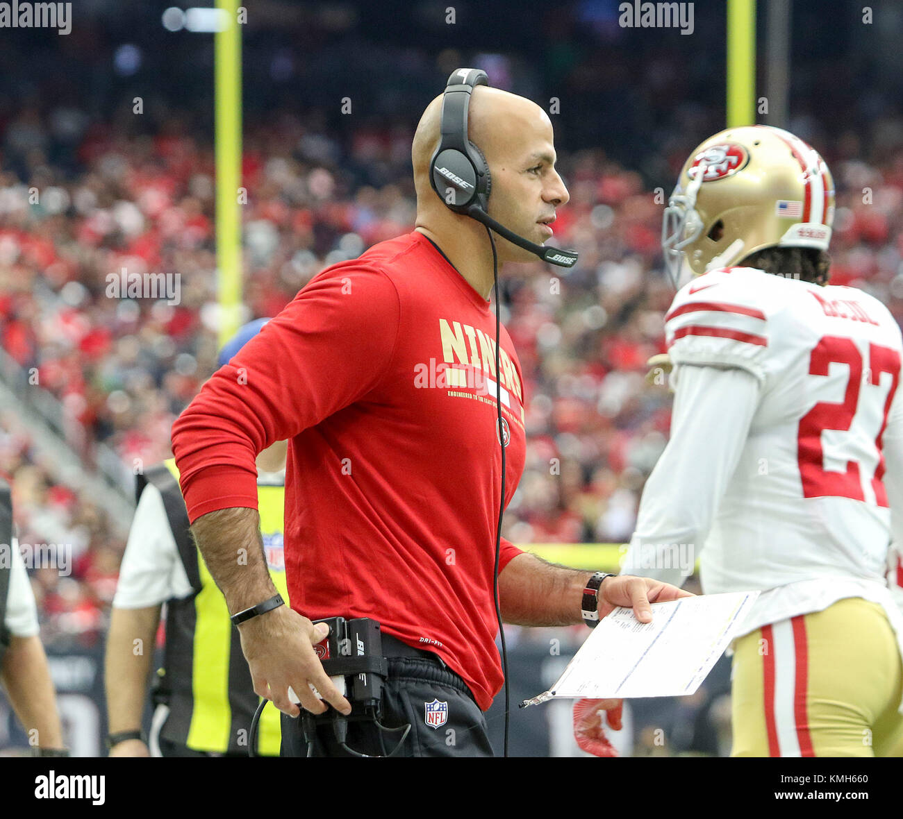 Houston, TX, USA. 10th Dec, 2017. San Francisco 49ers defensive ...
