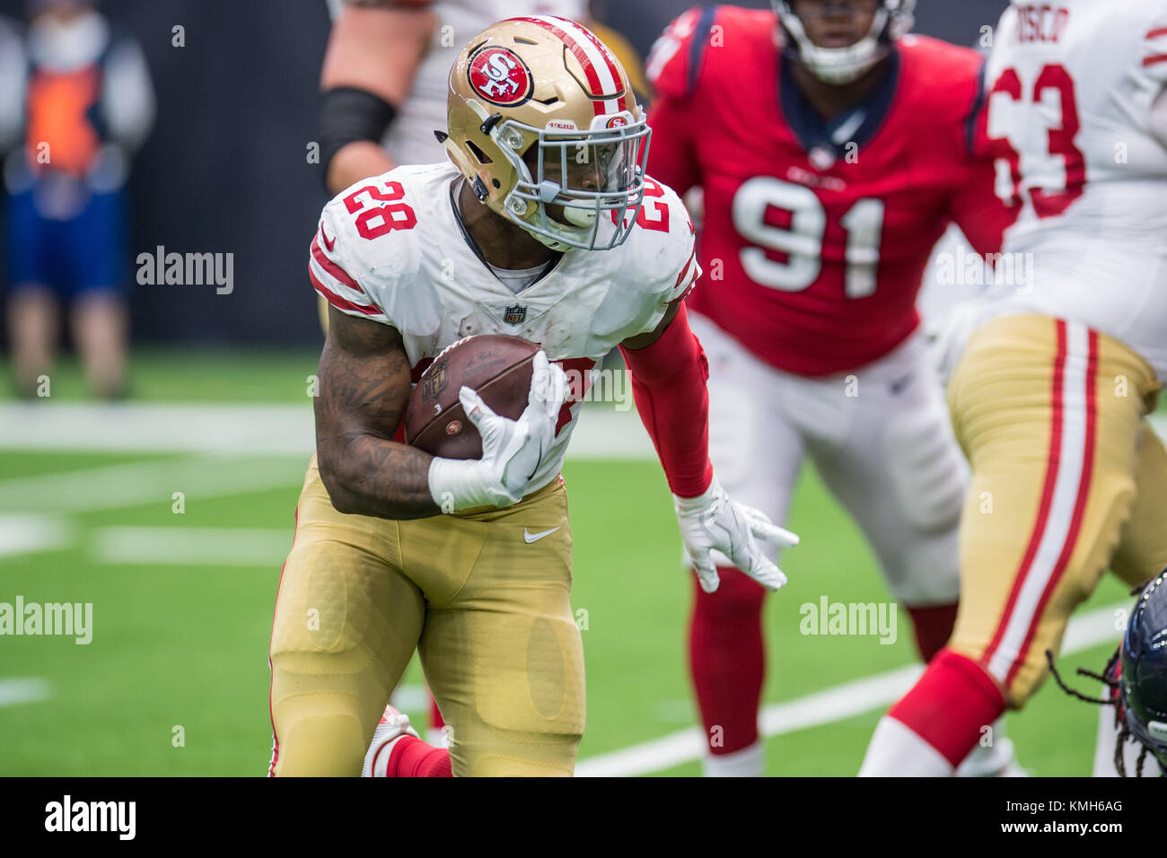 Houston, TX, USA. 10th Dec, 2017. San Francisco 49ers running back ...