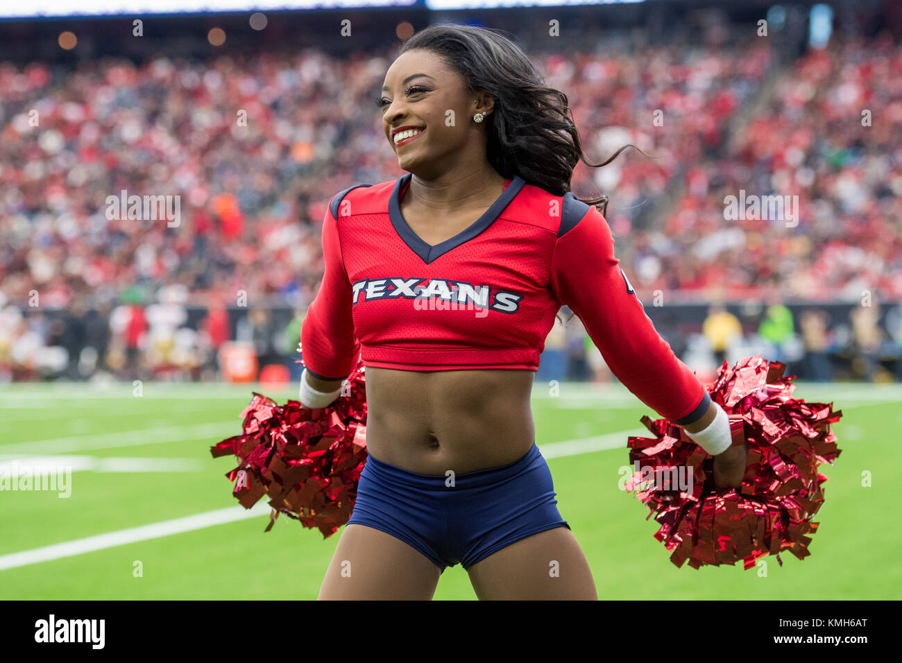 Houston, TX, USA. 10th Dec, 2017. Olympic gymnast Simone Biles performs ...
