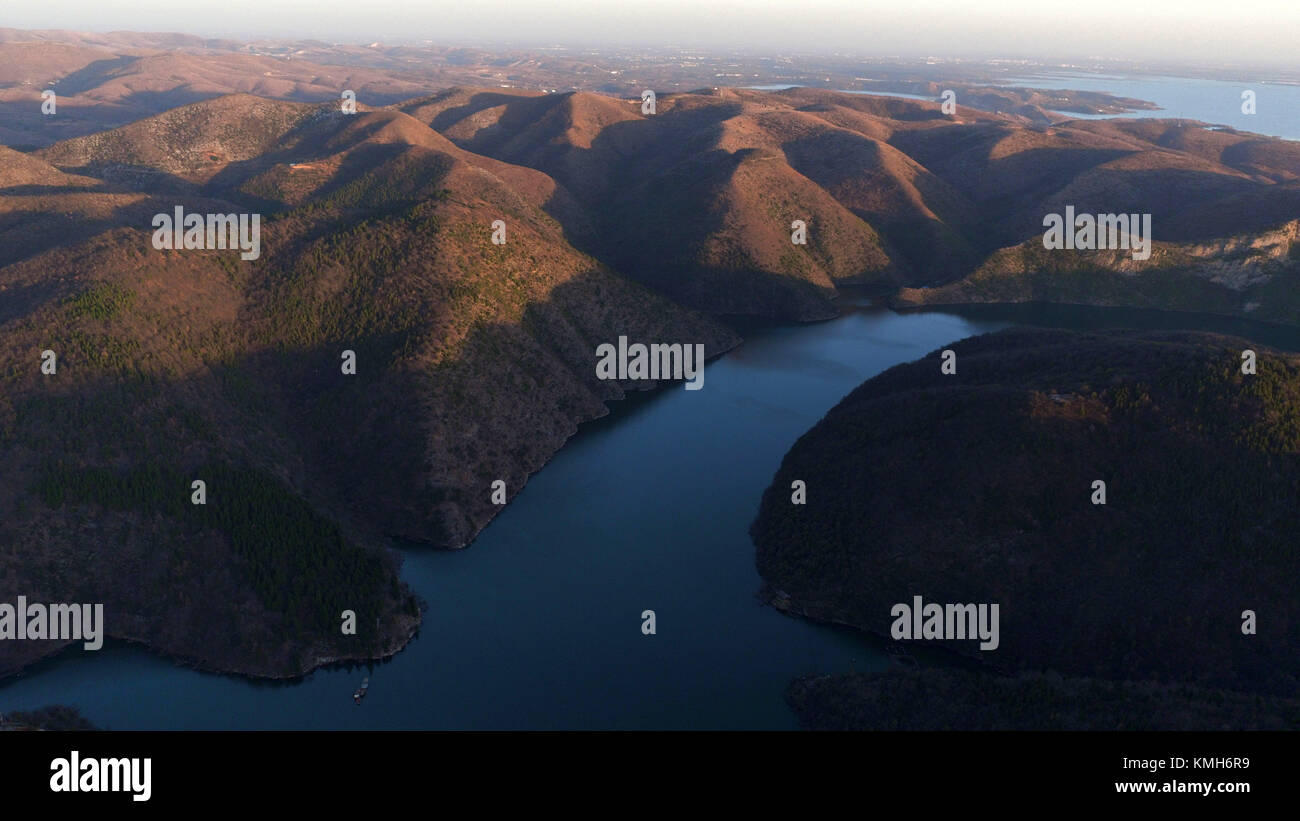 Nanyang. 10th Dec, 2017. Aerial photo taken on Dec. 10, 2017 shows the ...