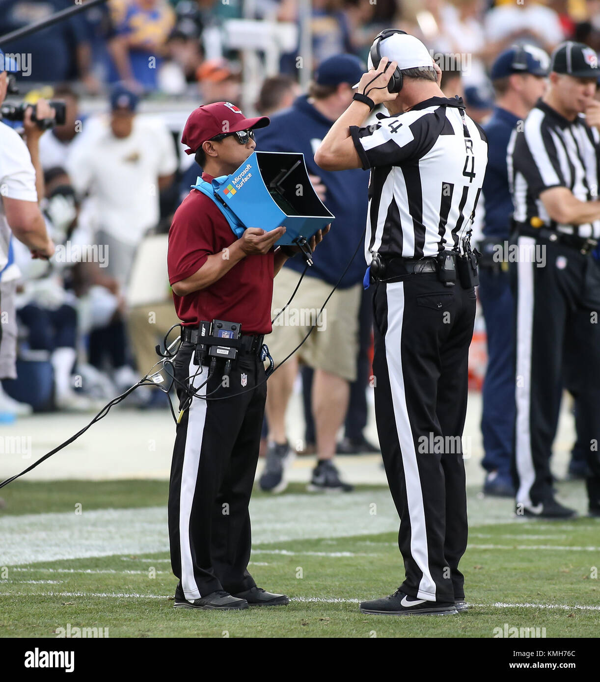 Los Angeles, CA, USA. 10th Dec, 2017. Referee Craig Wrolstad goes to ...