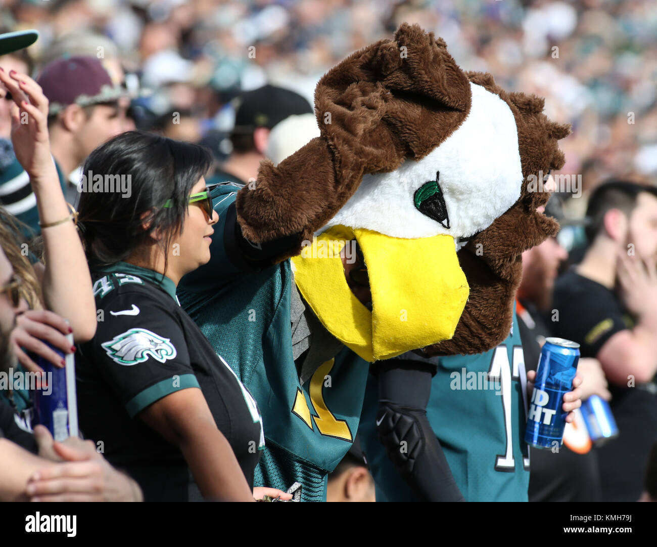 Los Angeles, CA, USA. 10th Dec, 2017. Philadelphia Eagles fan in an ...