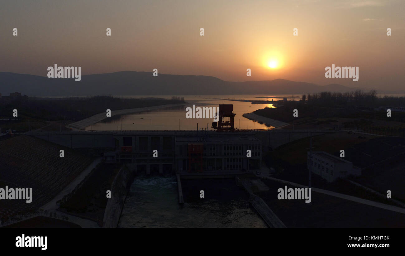 Nanyang. 10th Dec, 2017. Aerial photo taken on Dec. 10, 2017 shows the ...