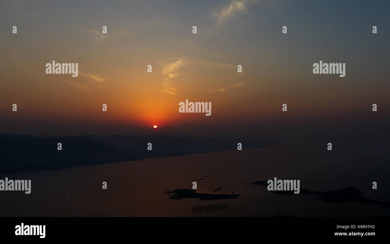 Nanyang. 10th Dec, 2017. Aerial photo taken on Dec. 10, 2017 shows the ...