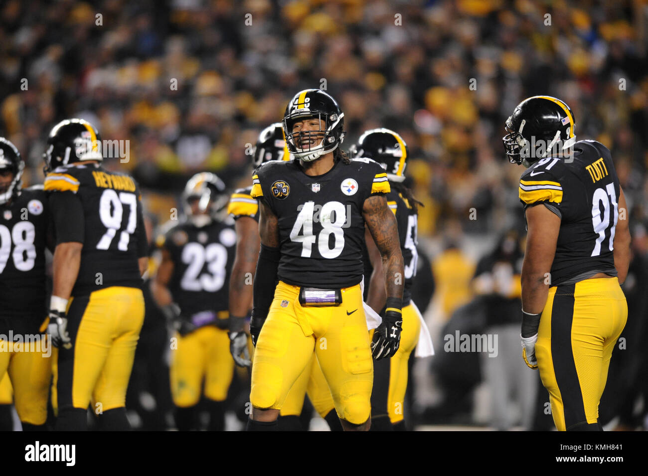 Pittsburgh, PA, USA. 10th Dec, 2017. Steelers Brian Allen #29 during ...