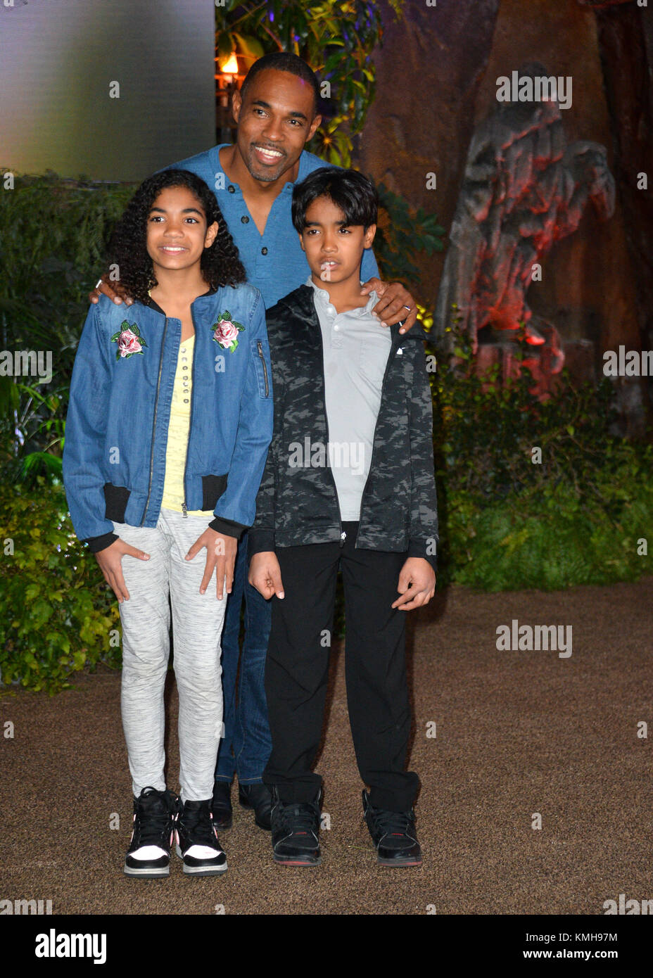 LOS ANGELES, CA. December 11, 2017: Jason George & Children at the Los ...