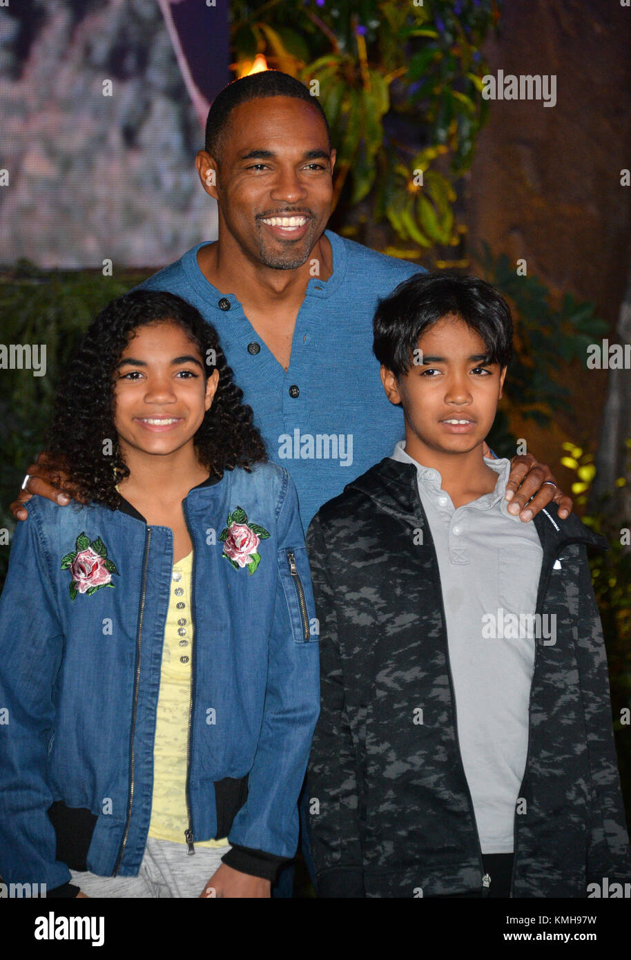LOS ANGELES, CA. December 11, 2017: Jason George & Children at the Los ...