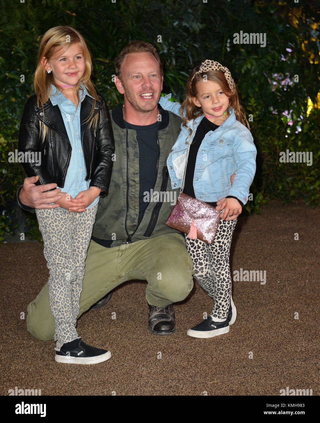 LOS ANGELES, CA. December 11, 2017: Ian Ziering, Mia Loren Ziering ...