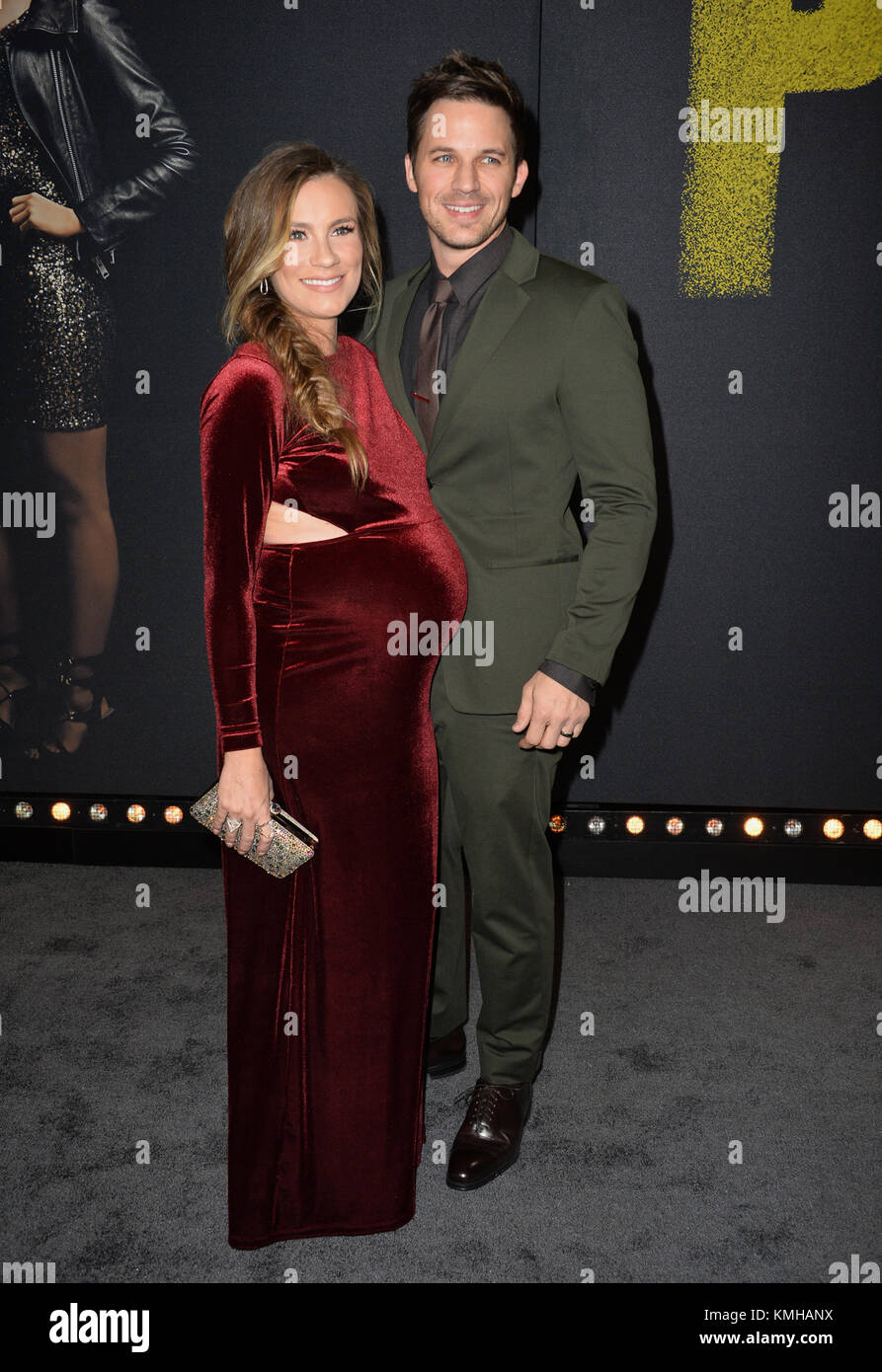 LOS ANGELES, CA. December 12, 2017: Matt Lanter & Angela Stacy at the ...