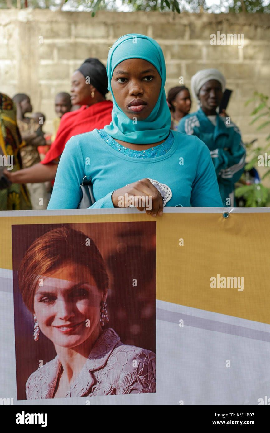 Ziguinchor, Senegal. 13th Dec, 2017. Spanish Queen Letizia Ortiz visits ...