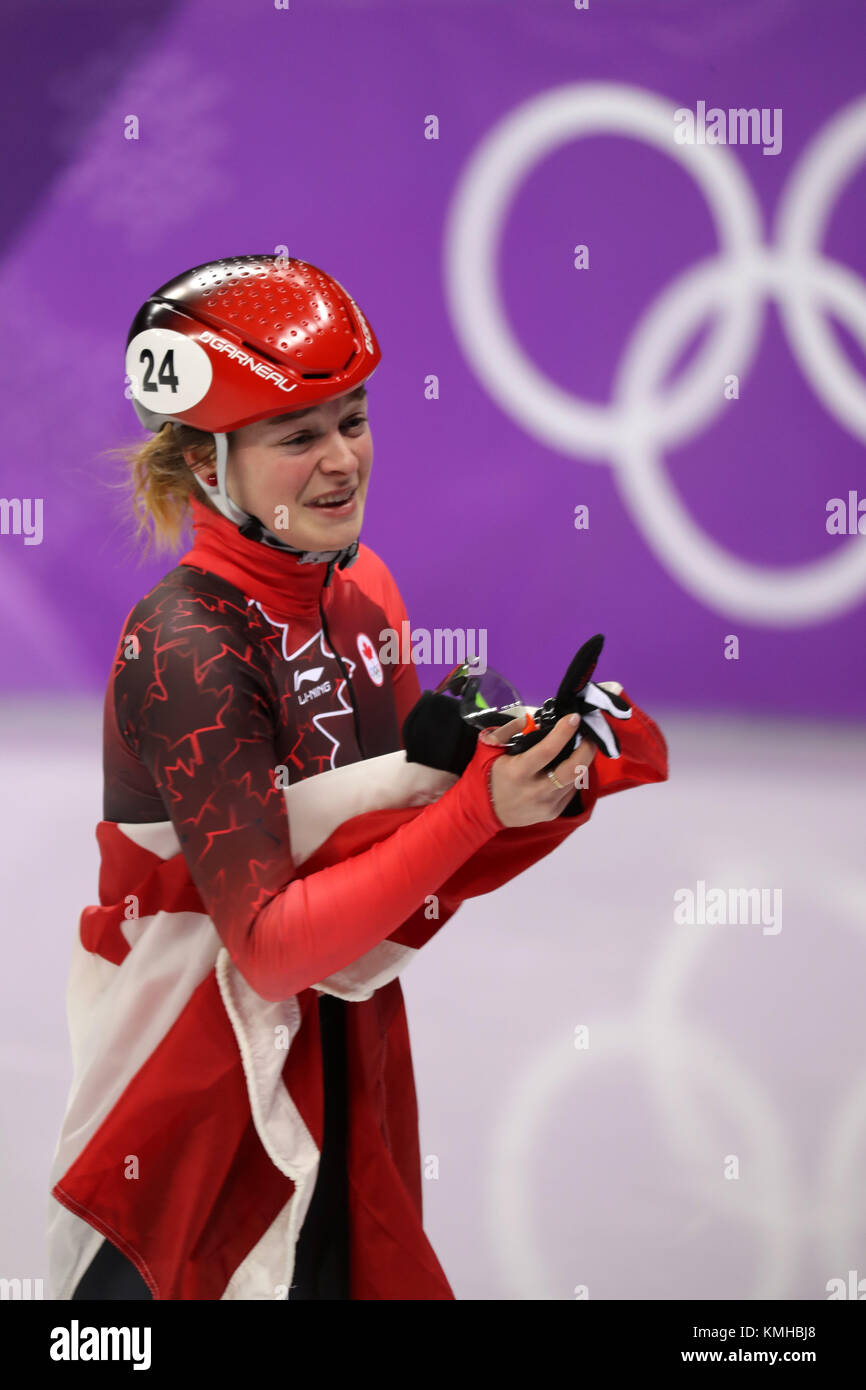 Gangneung, South Korea. 17th Feb, 2018. Bronze medal winner KIM BOUTIN ...