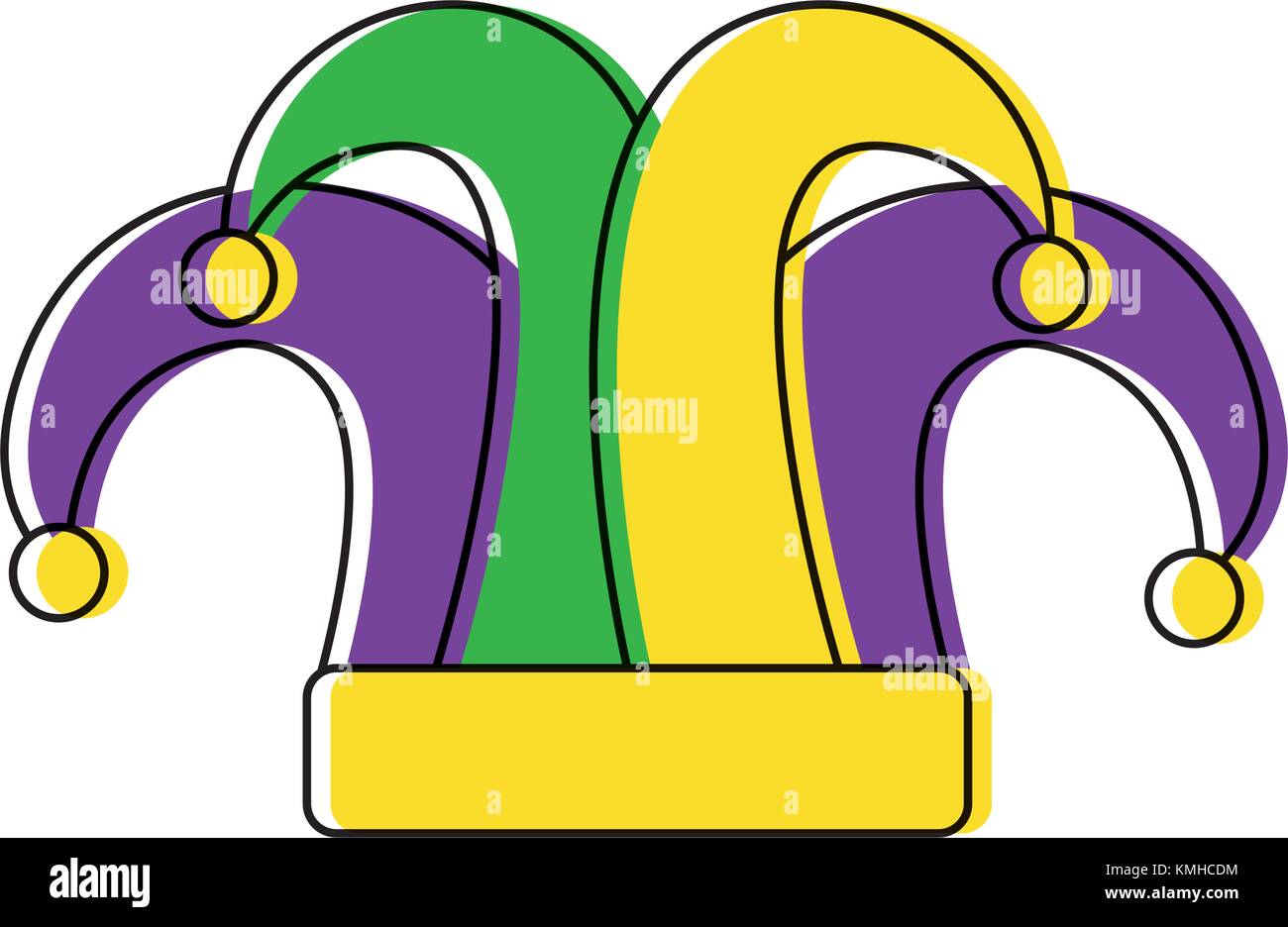 mardi gras jester hat decoration design Stock Vector Image & Art - Alamy