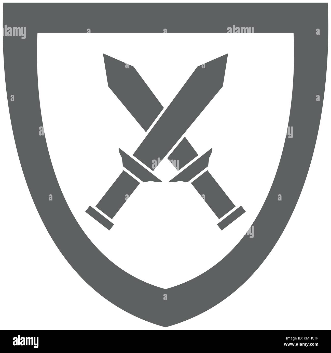 shield with warrior sword vector illustration design Stock Vector Image ...