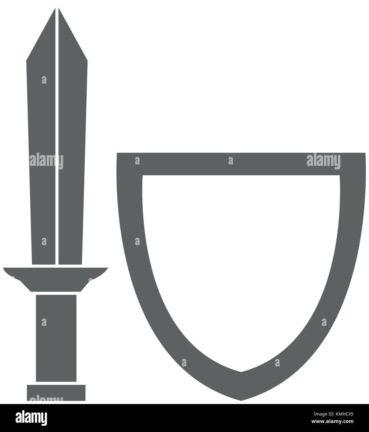 shield with warrior sword vector illustration design Stock Vector Image ...