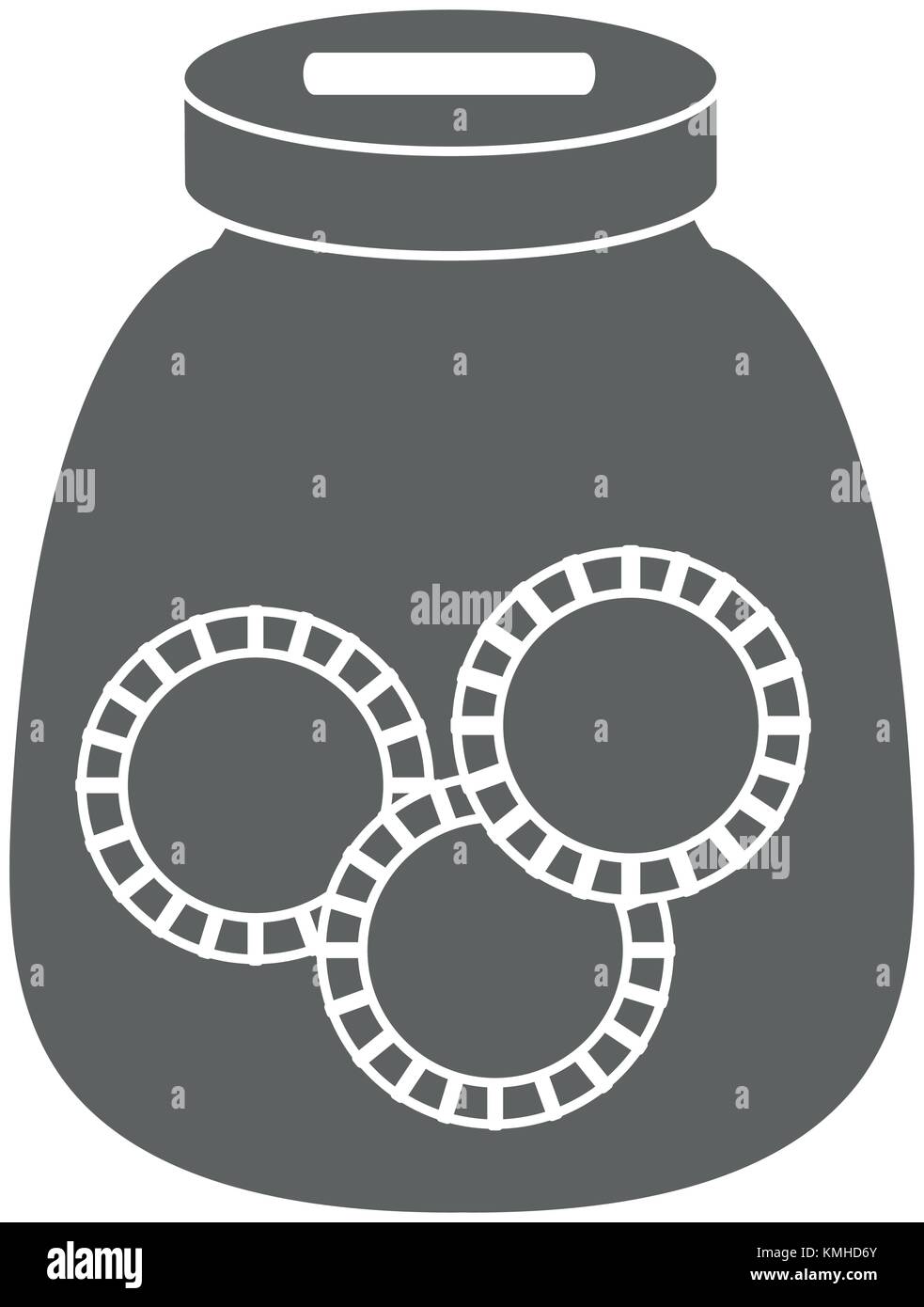 glass jar with coins money vector illustration design Stock Vector ...