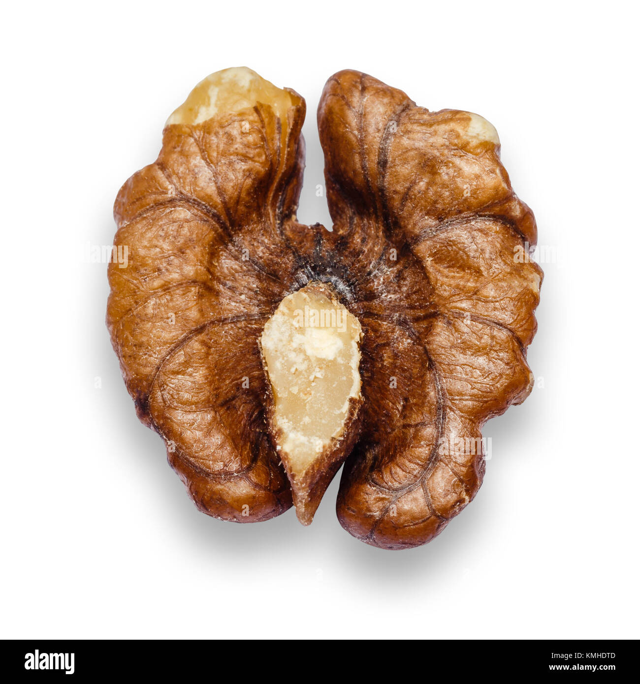 Walnut peeled isolated on white background. Clipping path Stock Photo ...