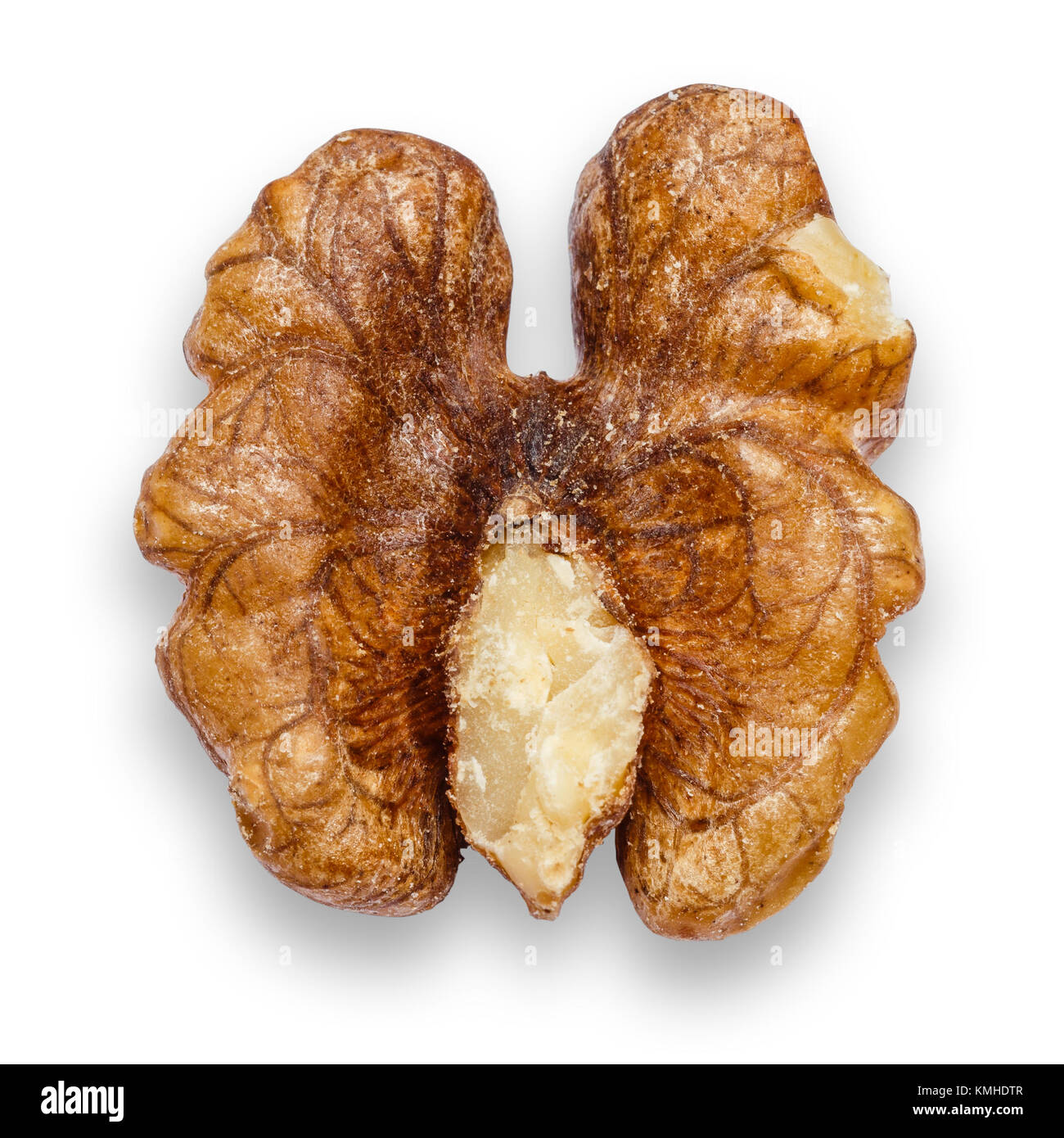Walnut peeled isolated on white background. Clipping path Stock Photo ...