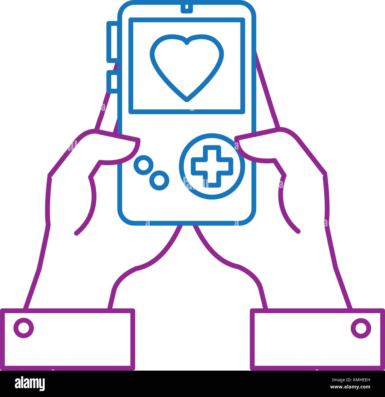 gamer with portable game video device vector illustration design Stock ...