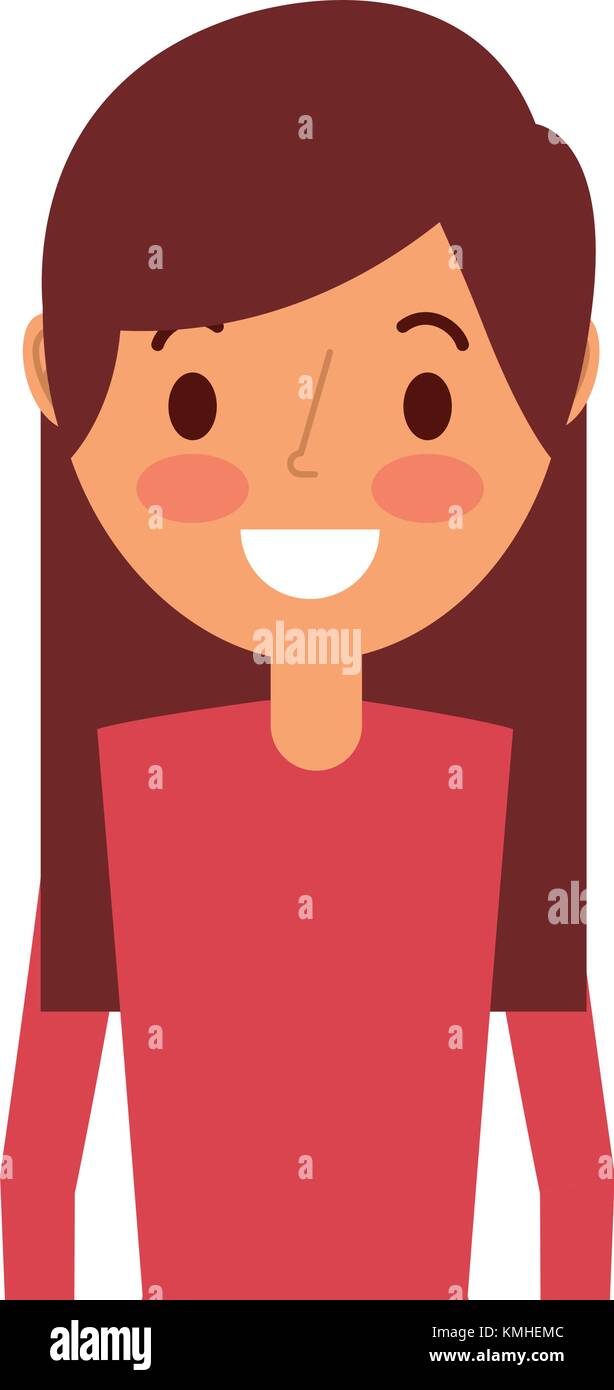 portrait cartoon woman smiling character Stock Vector Image & Art - Alamy
