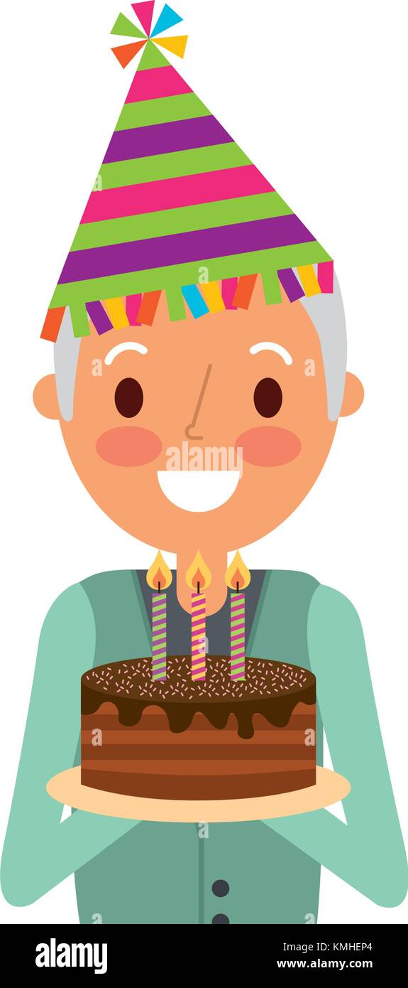 Birthday party grandpa Stock Vector Images - Alamy