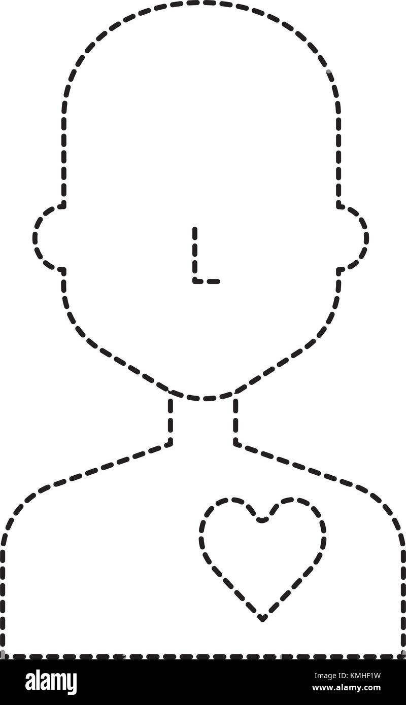 human figure with heart vector illustration design Stock Vector Image ...