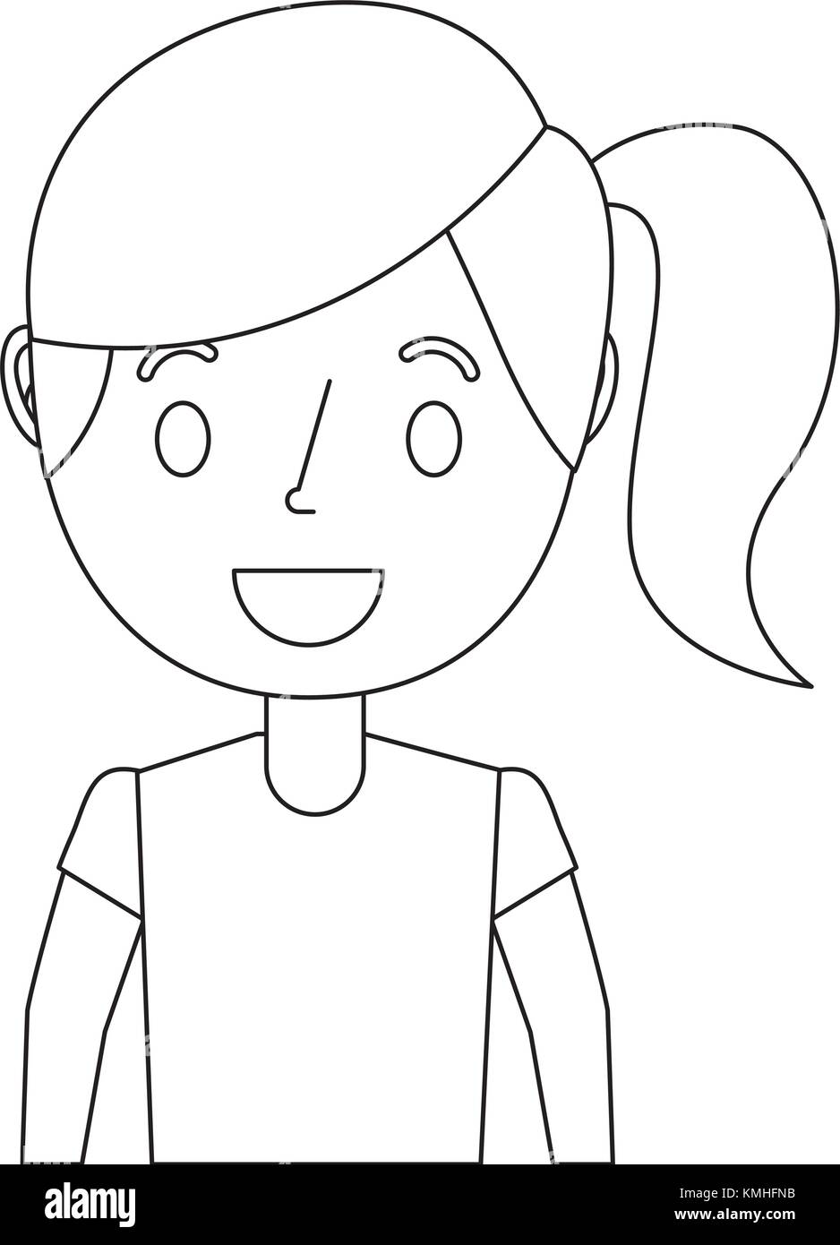 Female Child Outline